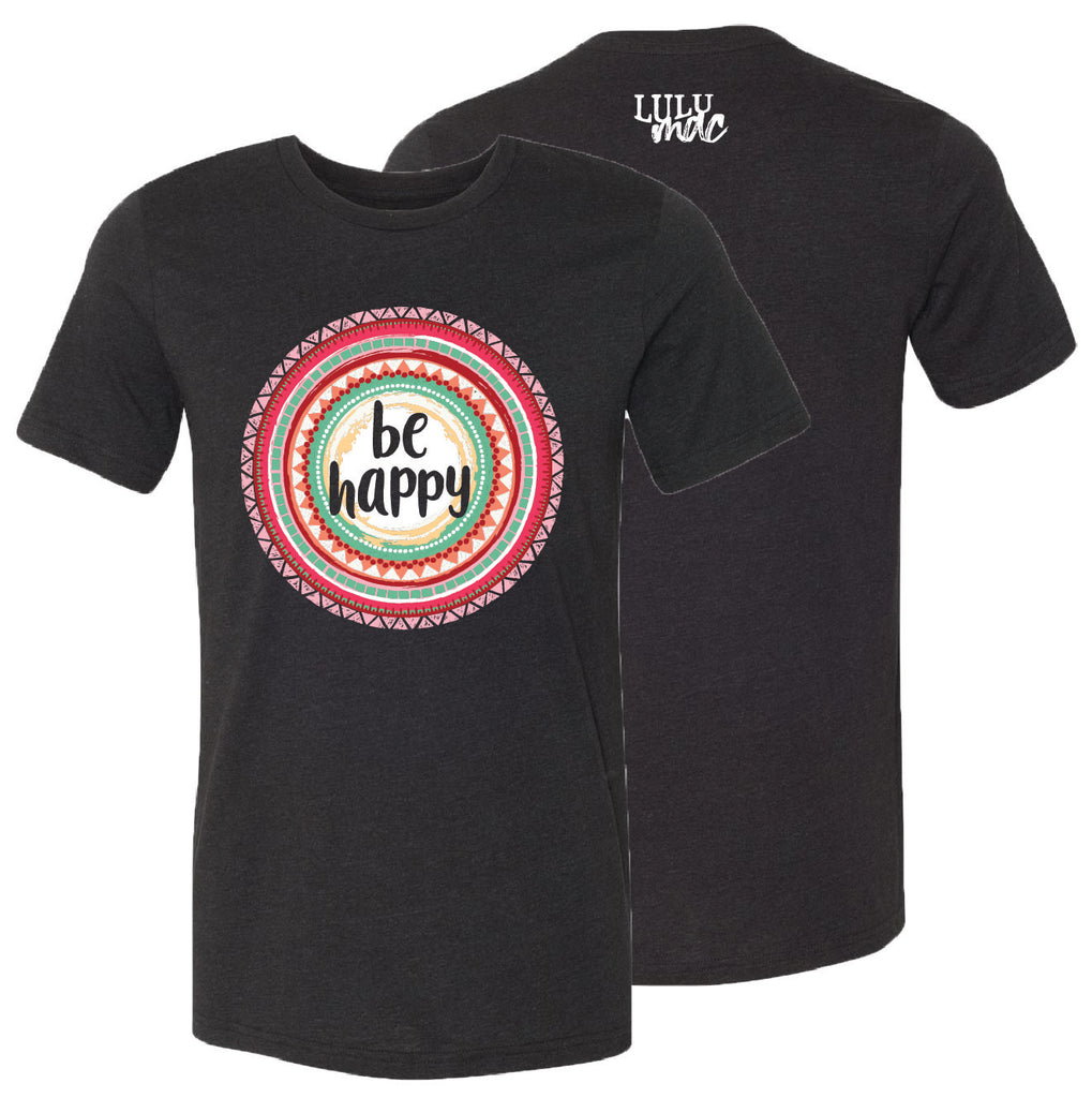 Lulu Mac-115 Be Happy-SS Black Heather – girliegirloriginals