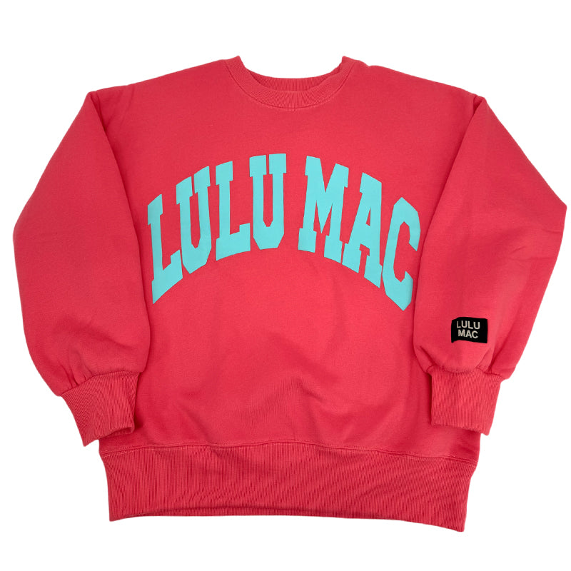 Lulu Mac Sweatshirt Coral/Mint - Puff – girliegirloriginals