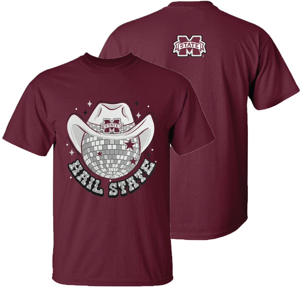 MSU Hail State Disco Maroon – girliegirloriginals
