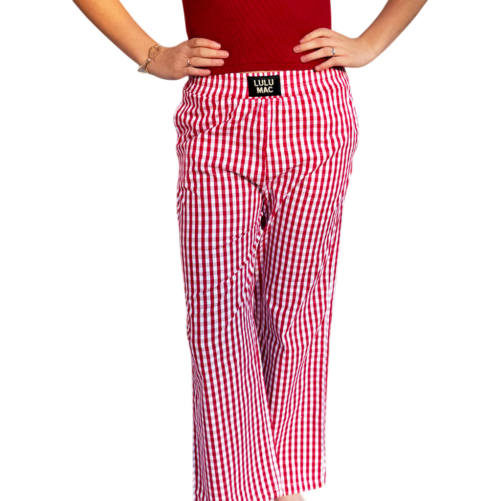 PAGH- RED GINGHAM PANT – girliegirloriginals