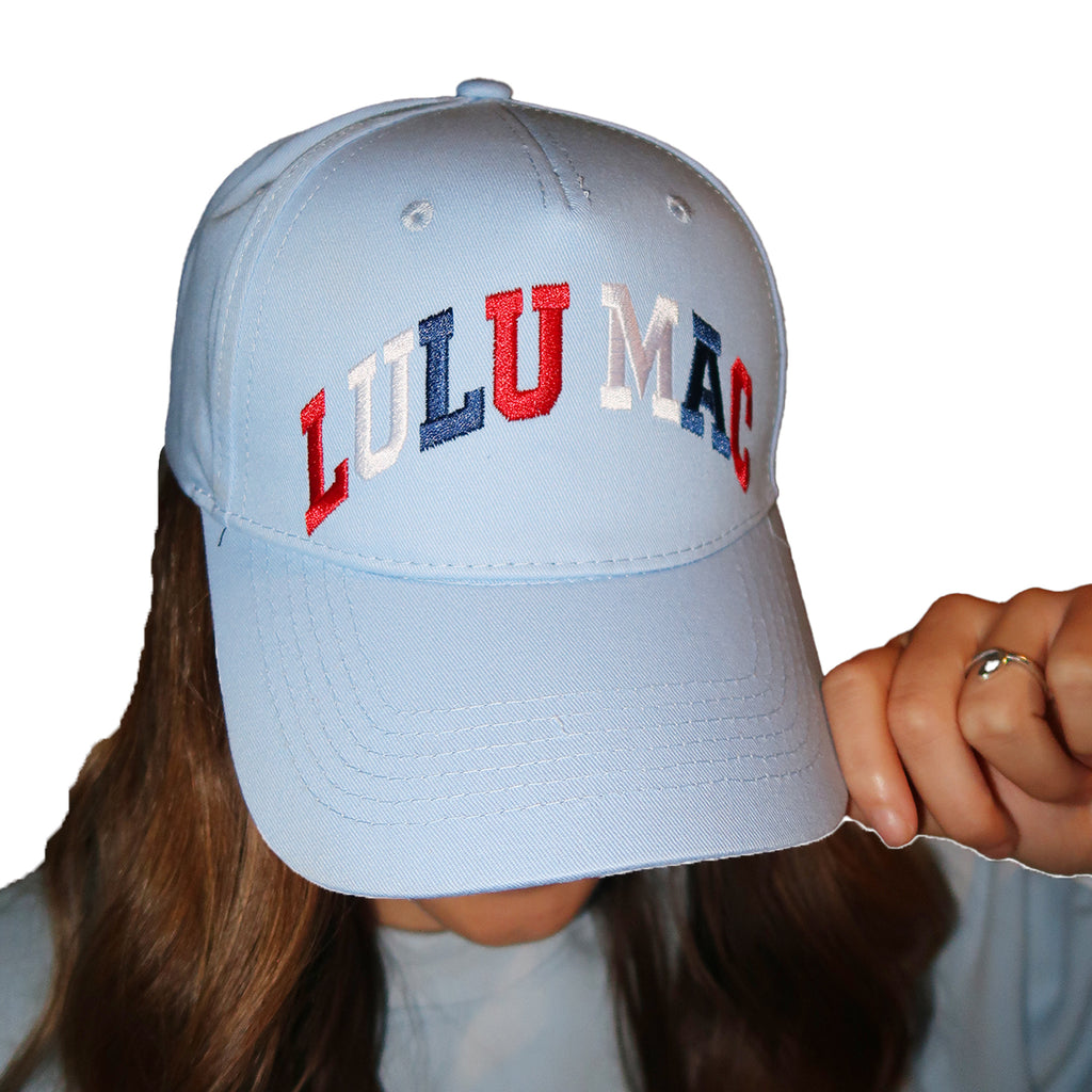 LM-3014 RED,WHITE, & LULU CAP – girliegirloriginals