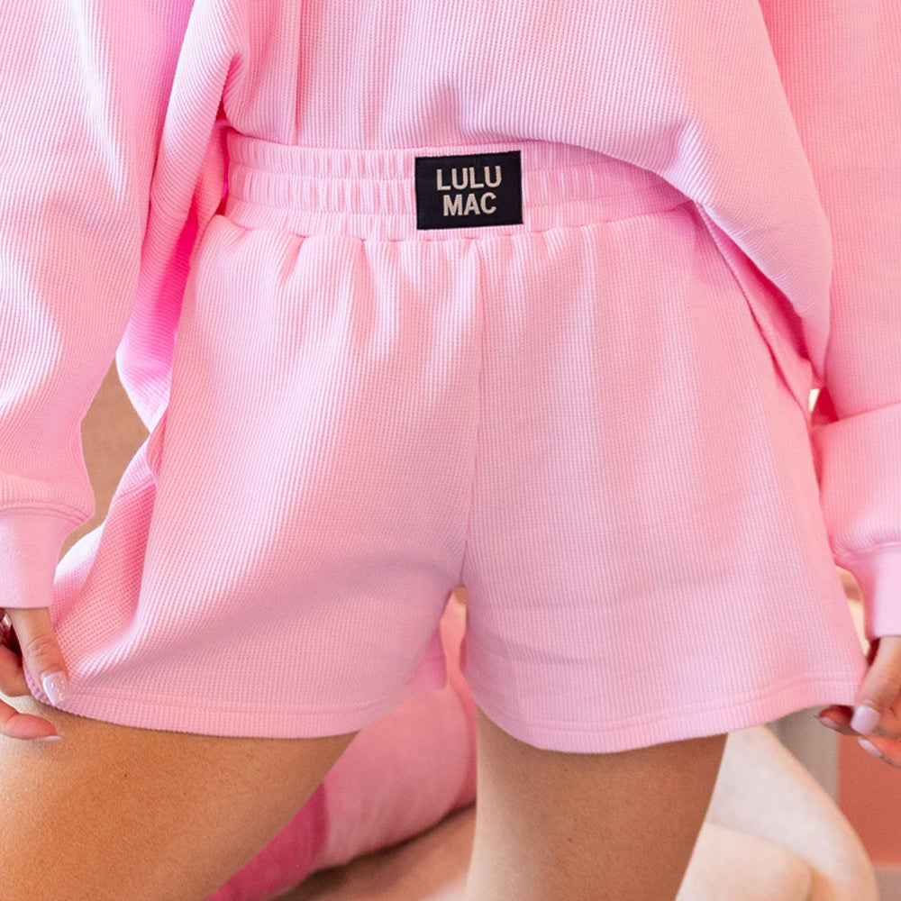 LM-WAFFLE SHORT-LIGHT PINK – girliegirloriginals