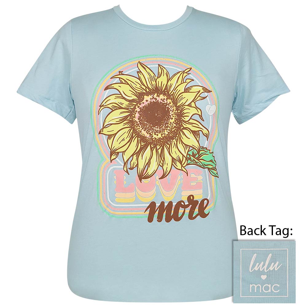 Sunflower Love More - Heather Ice Blue SS - LM69 – girliegirloriginals
