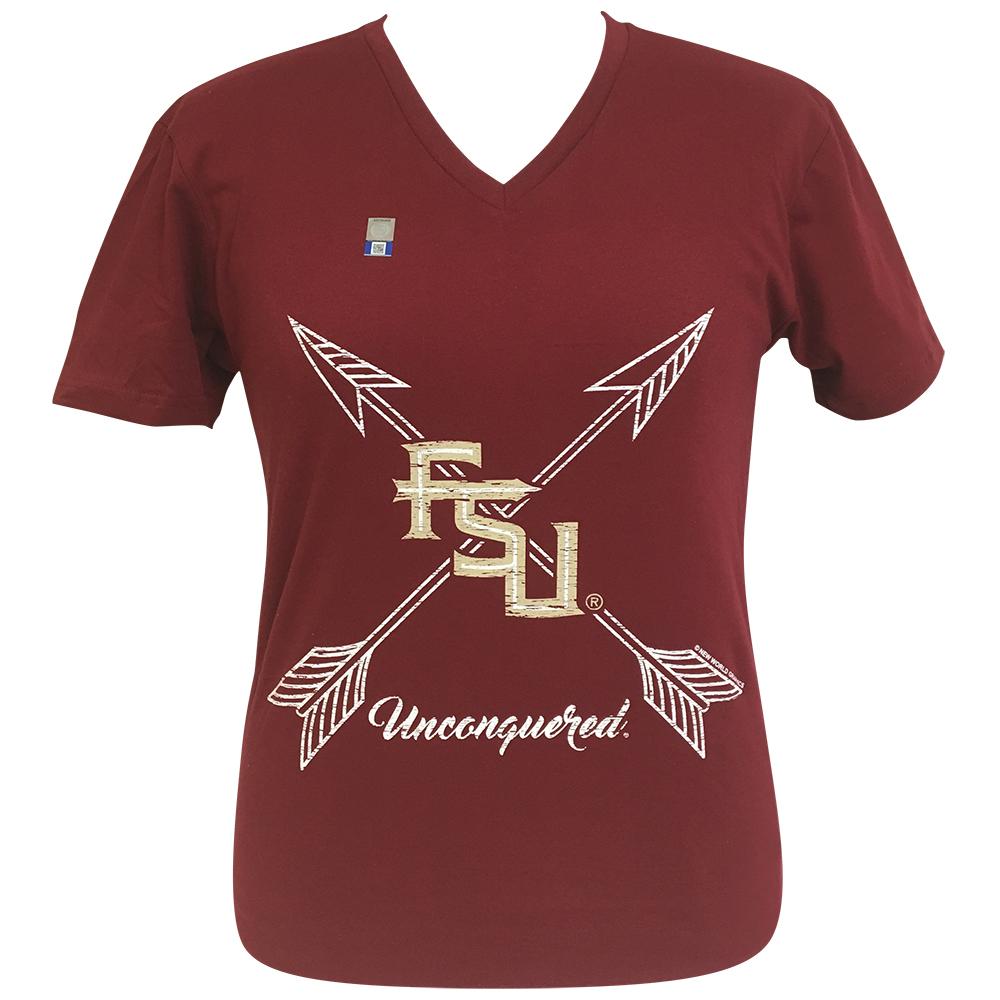 Arrows FSU Cardinal V-Neck T-Shirt – girliegirloriginals
